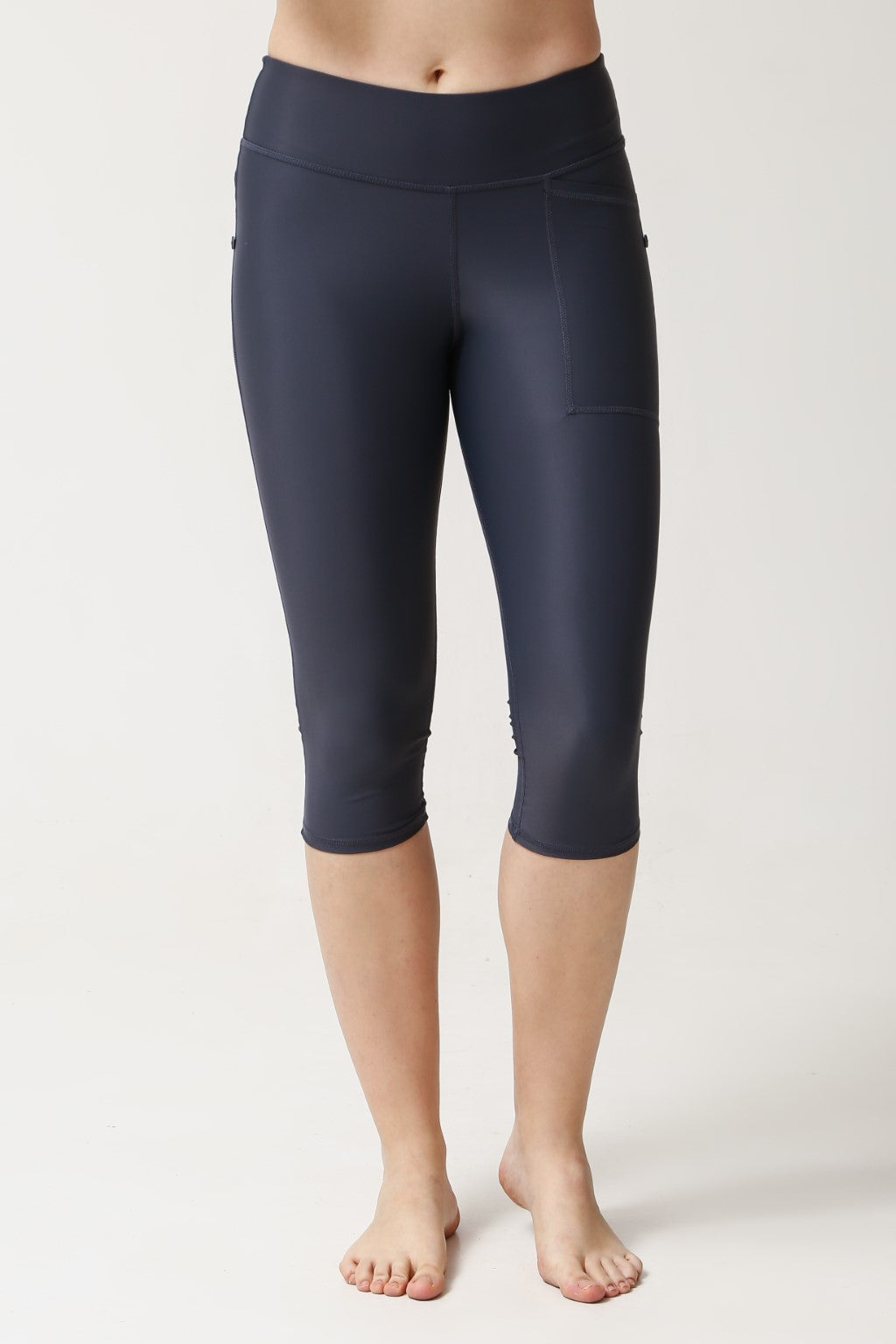Capri Swim Tights - Shadow | LANUUK Mid Coverage Modest Burkini Swimwear