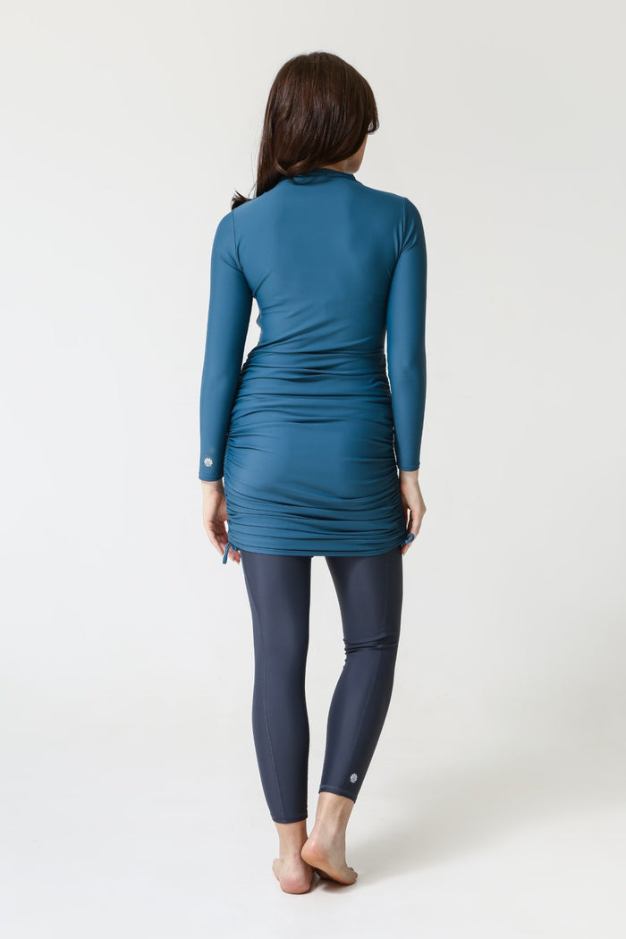 Isla Swim Dress WAVE | LANUUK Womens Modest Covered Burkini Swimwear