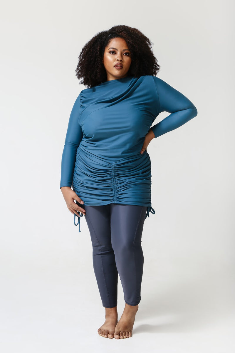 Isla Swim Dress WAVE | LANUUK Womens Modest Covered Burkini Swimwear