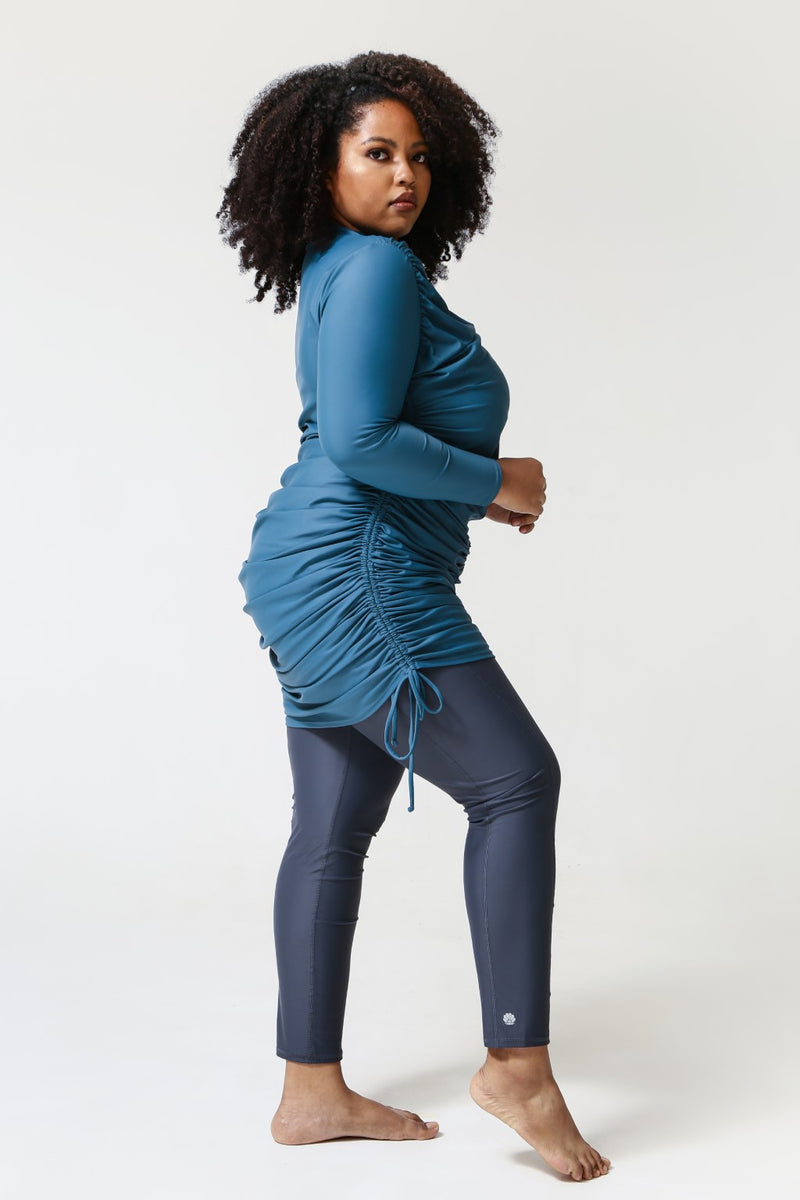 Isla Swim Dress WAVE | LANUUK Womens Modest Covered Burkini Swimwear