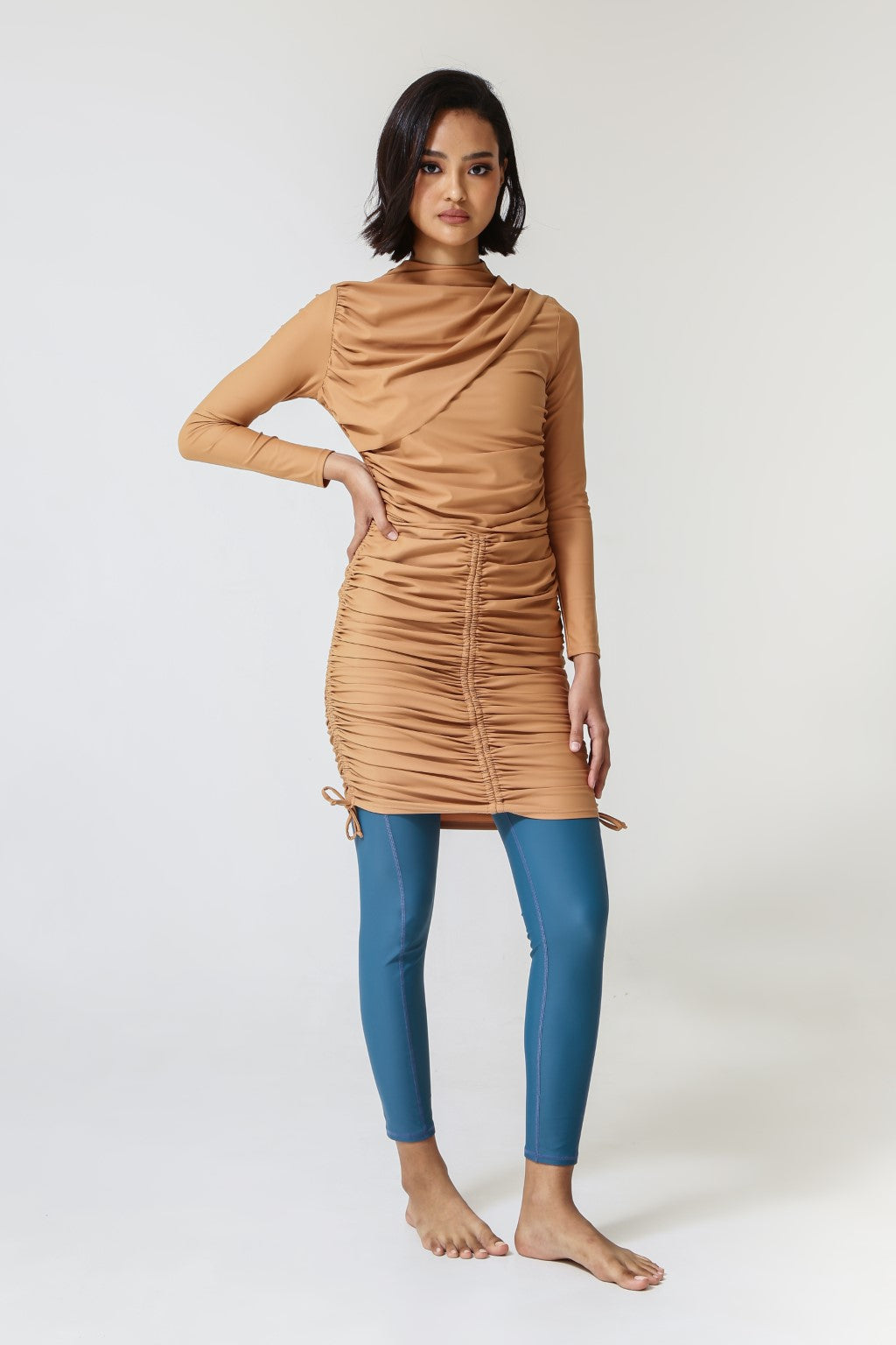 Isla Swim Dress SAND | LANUUK Womens Modest Sunsafe Burkini Swimwear