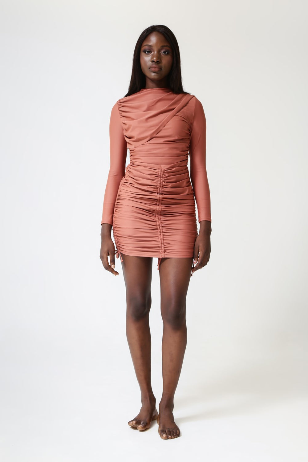 Isla Swim Dress CLAY | LANUUK Womens Modest Full Coverage Swimsuit