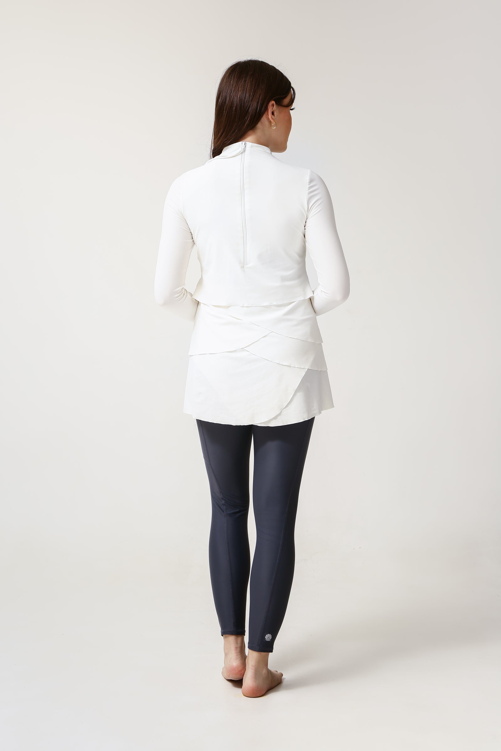 Lula Swimsuit - White | Sun Protective Modest Swimsuit Burkini