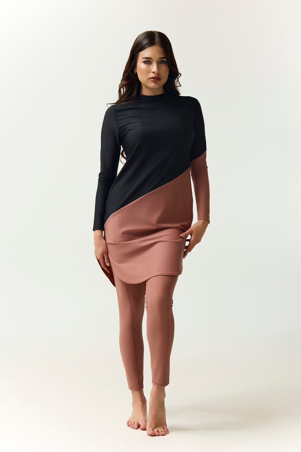 Maya Swim Dress - Black | Womens Modest Covered Burkini Swimwear