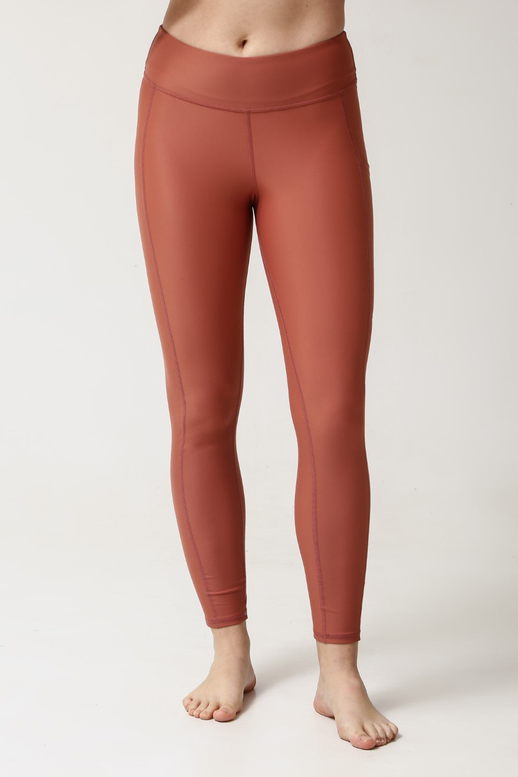 Pocket Swim Tights CLAY | LANUUK Full Coverage Swim Leggings