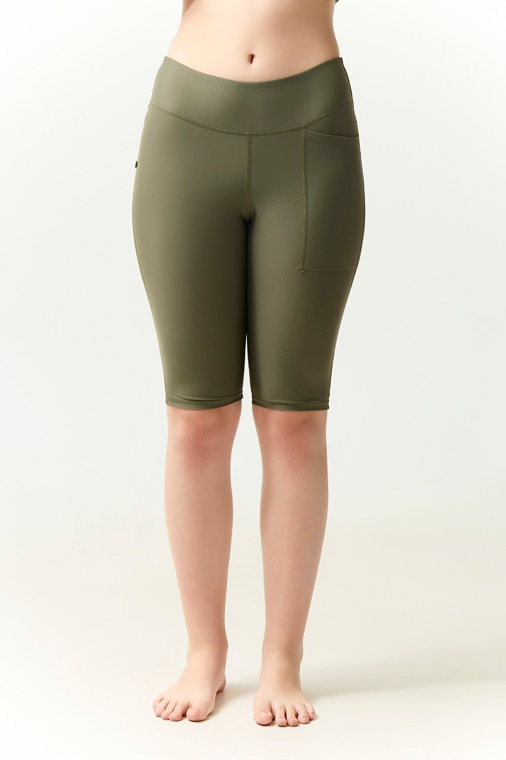 Swim Shorts - OLIVE | LANUUK Swimming Board Shorts Modest Swim Pants