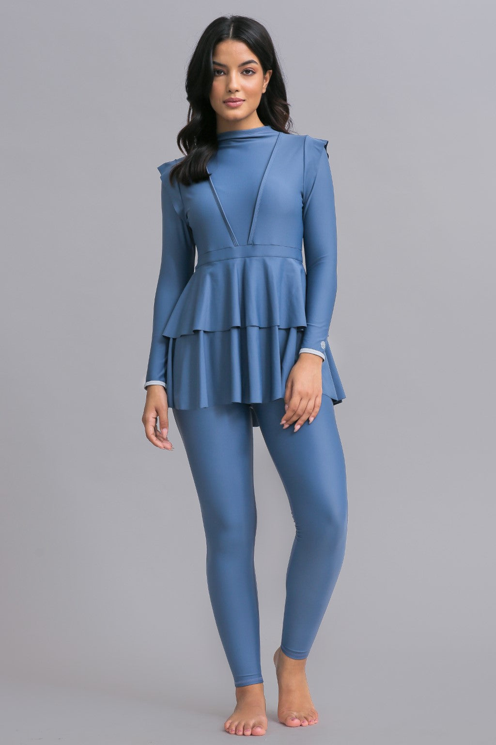 Serena Swim Dress AZURE | Womens Modest Covered Burkini Swimwear